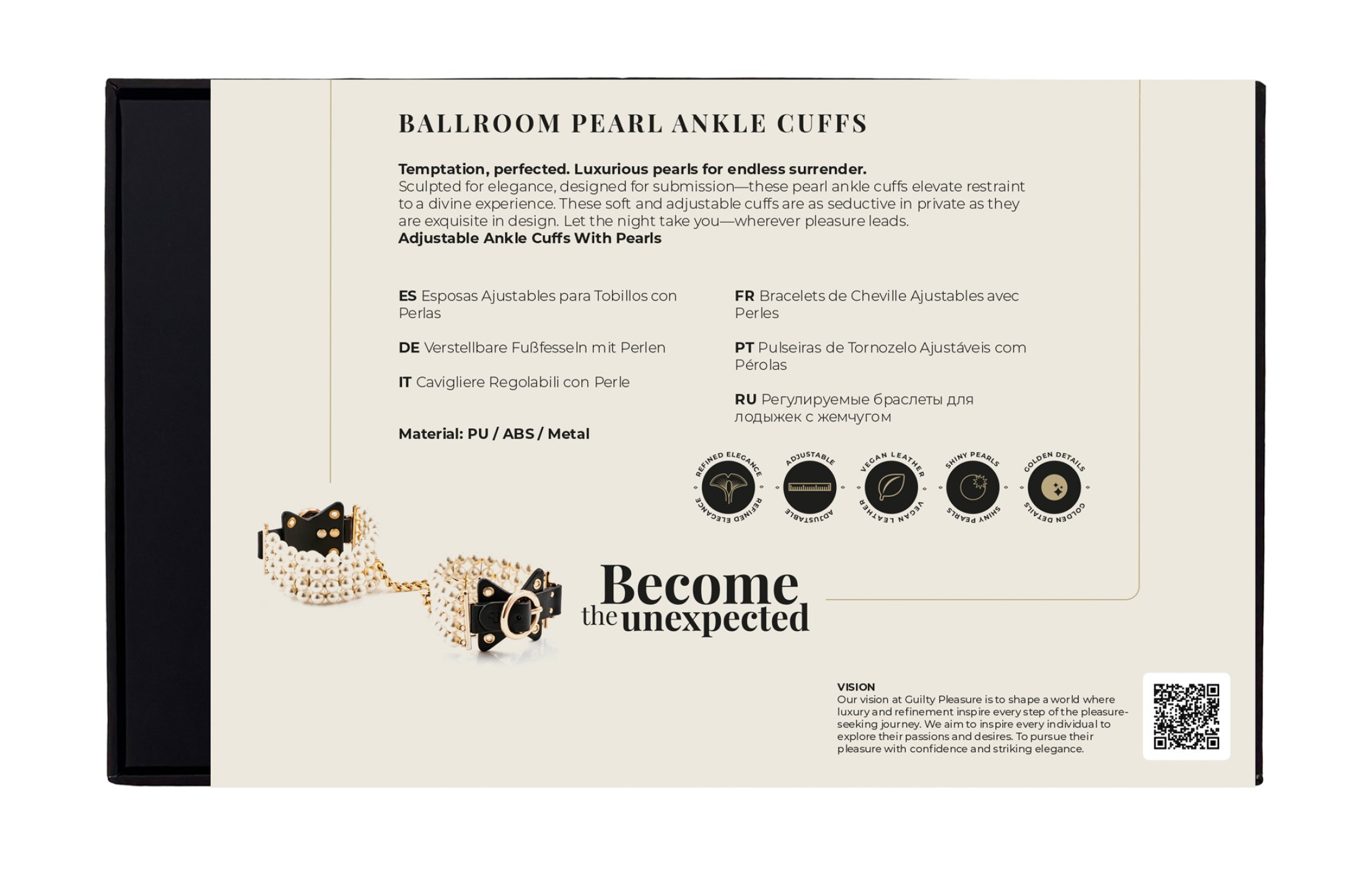 Ballroom Pearl Ankle Cuffs – Allure | Guilty Pleasure