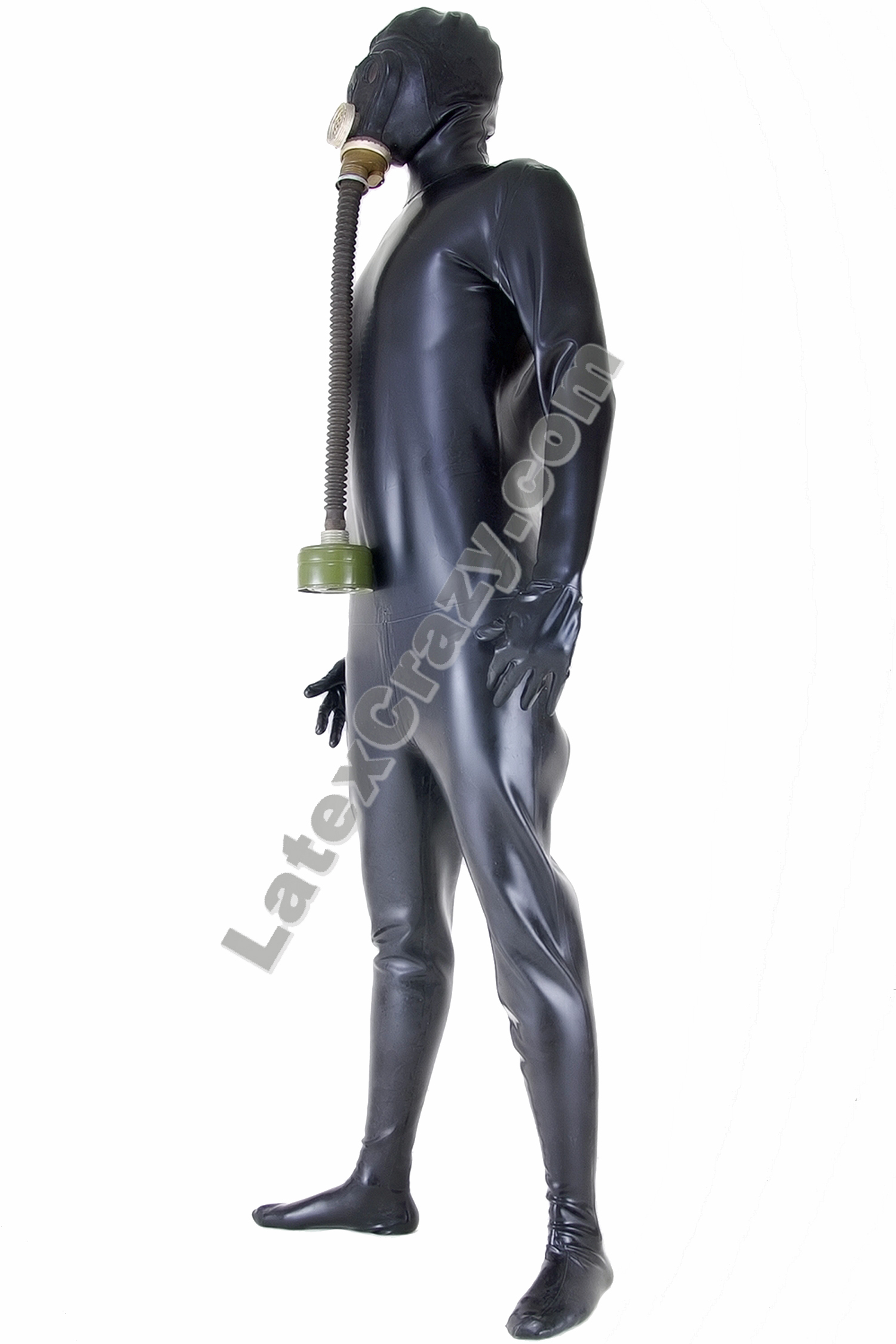 Heavy Rubber suit Sec1 with Gas Mask