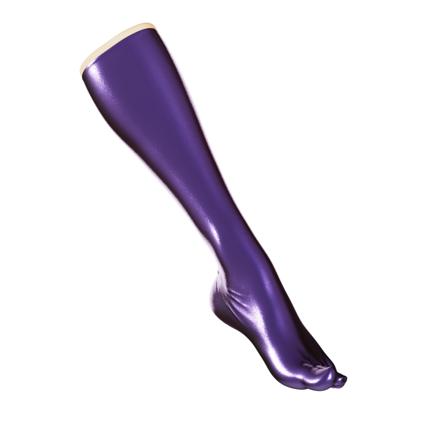 Uniqdsn Toe Socks – Metallic Purple, Knee-High